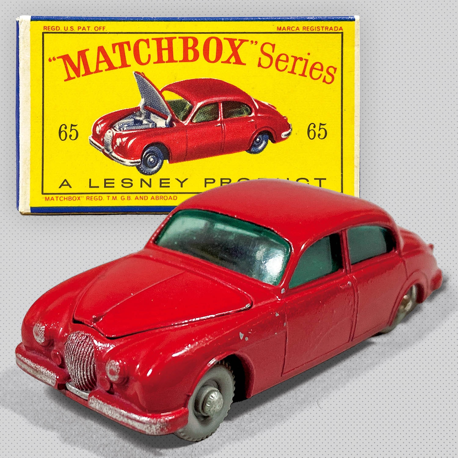Matchbox 65 Jaguar 3.4 Liter Gray Tires