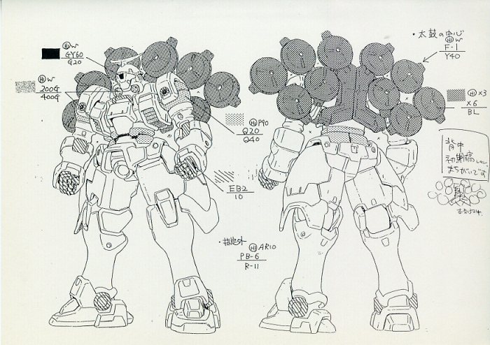 Mobile Suit Gundam Wing : color table