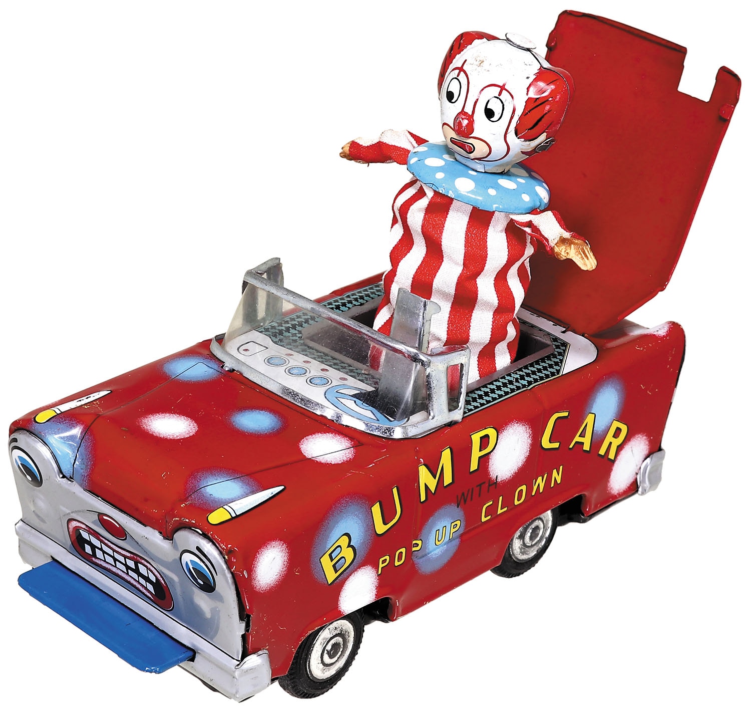 BUMP CAR WITH POP UP CLOWN