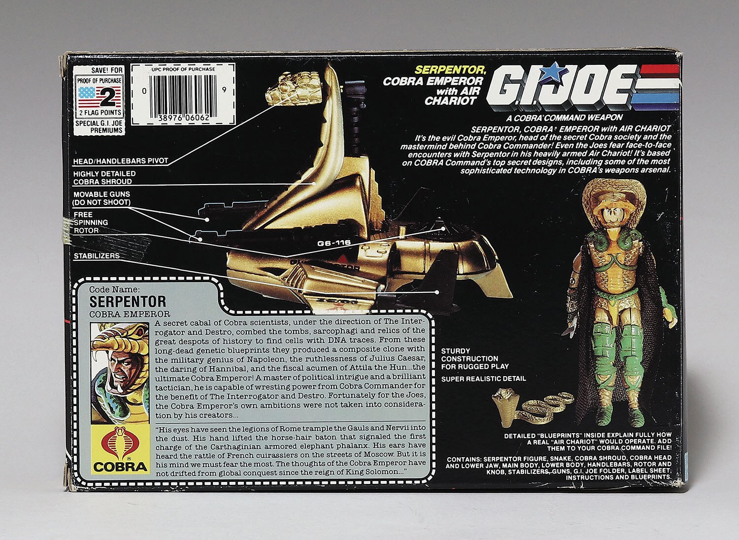 HASBRO SERPENTOR / COBRA EMPEROR WITH AIR CHARIOT