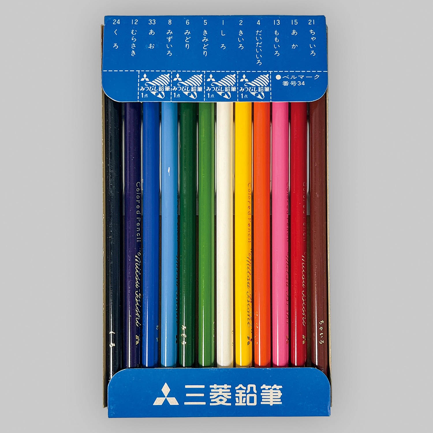 Mitsubishi Himitsu Sentai Gorenger Colored Pencils (12 Colors)
