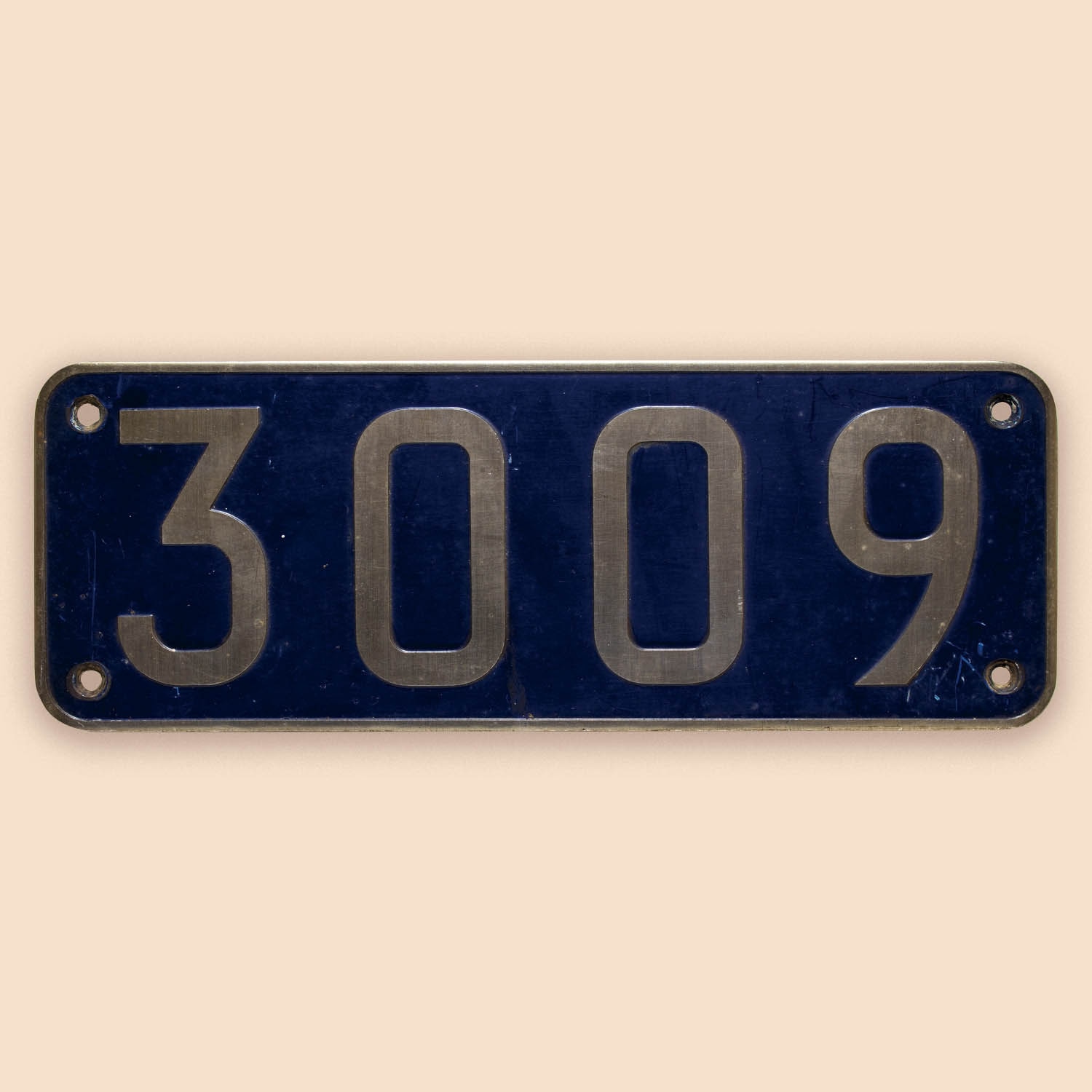 car body number plate 3009