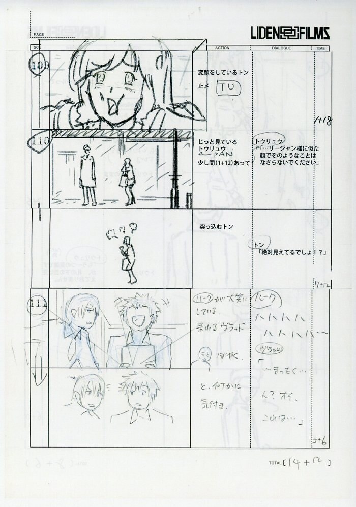 Phantom in the Twilight : storyboard
