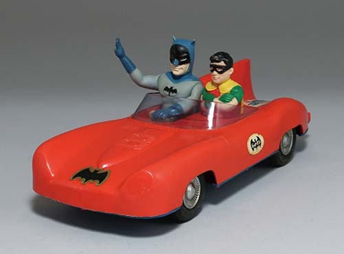 Batman & Robin race car red blue