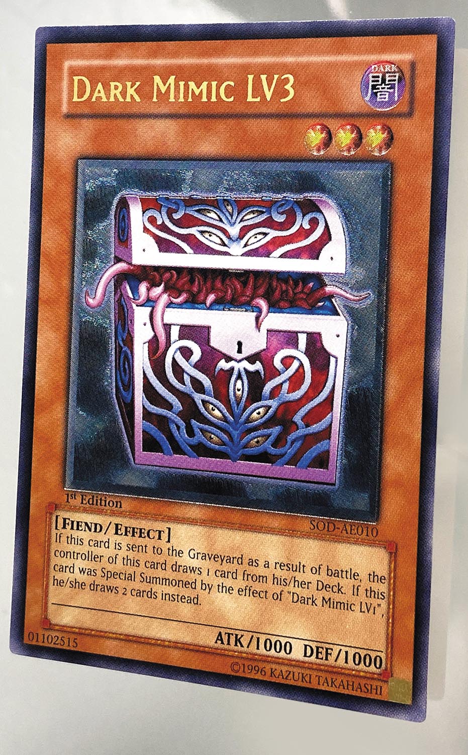 [6235] 遊戯王カード DARK MIMIC LV3 （アジア版） レリーフ[SOD-AE010]