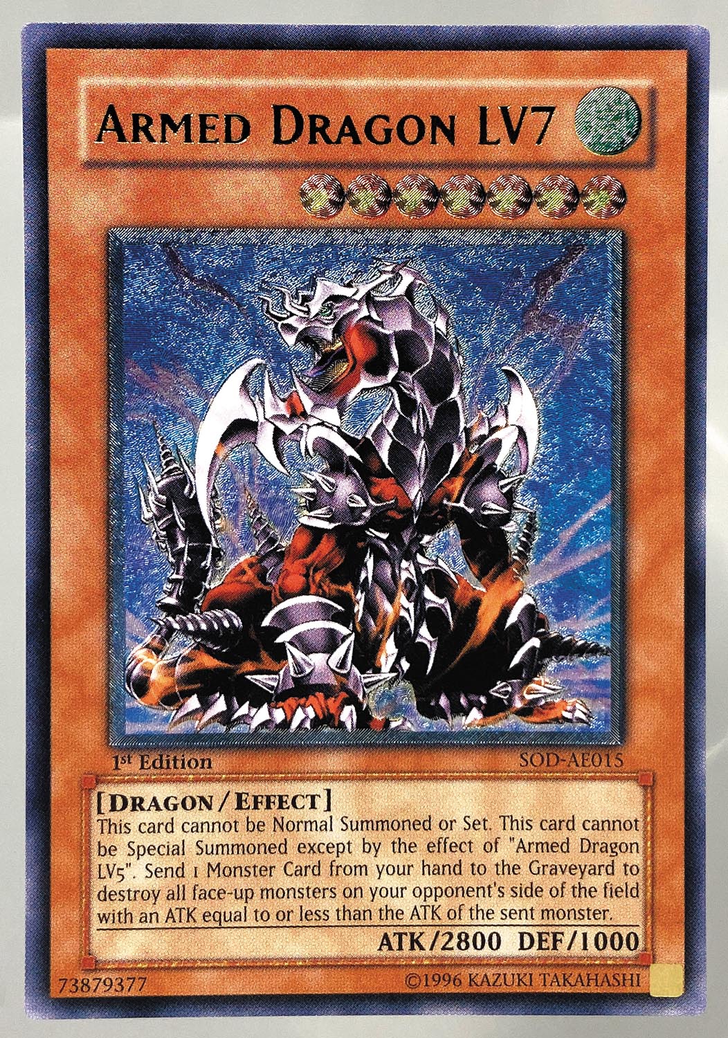 Yu-Gi-Oh! Card ARMED DRAGON LV7 (Asia Version) Relief [SOD-AE015]