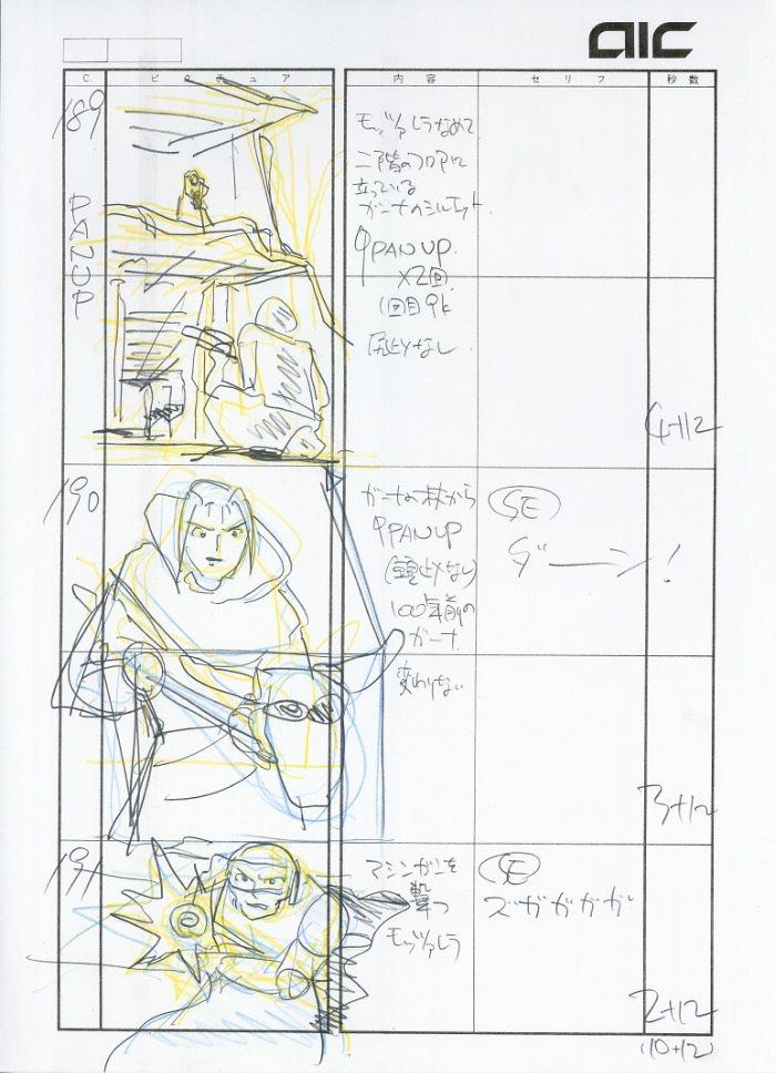 Trouble Chocolate; handwritten storyboard