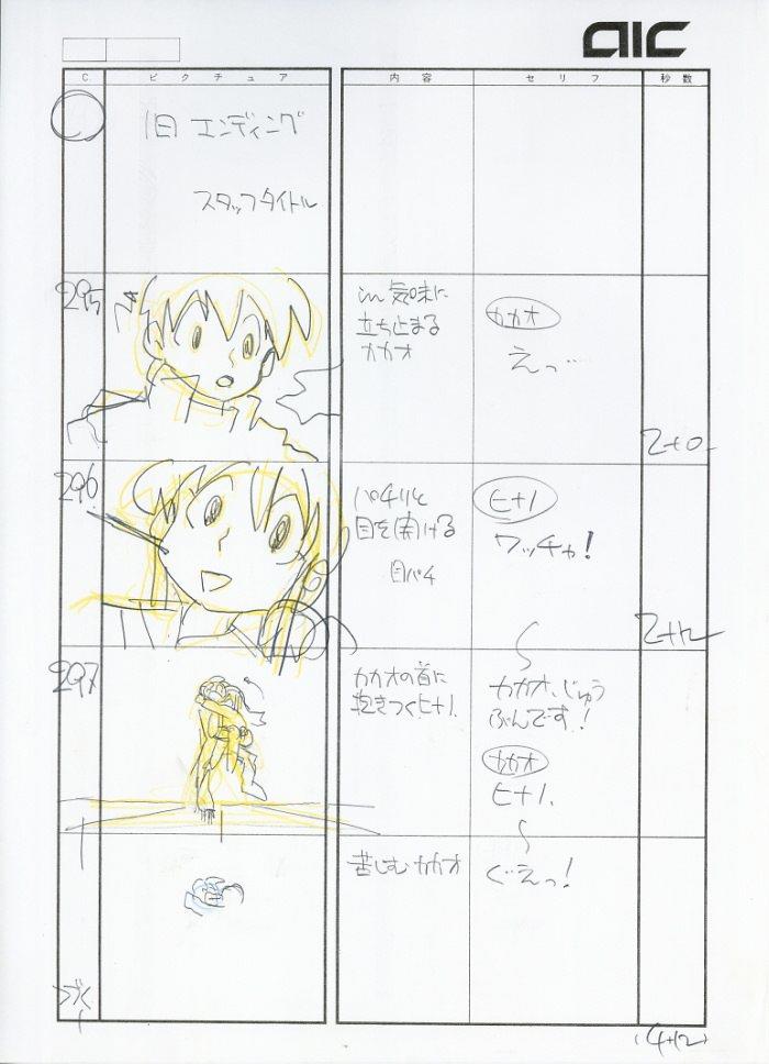Trouble Chocolate; handwritten storyboard