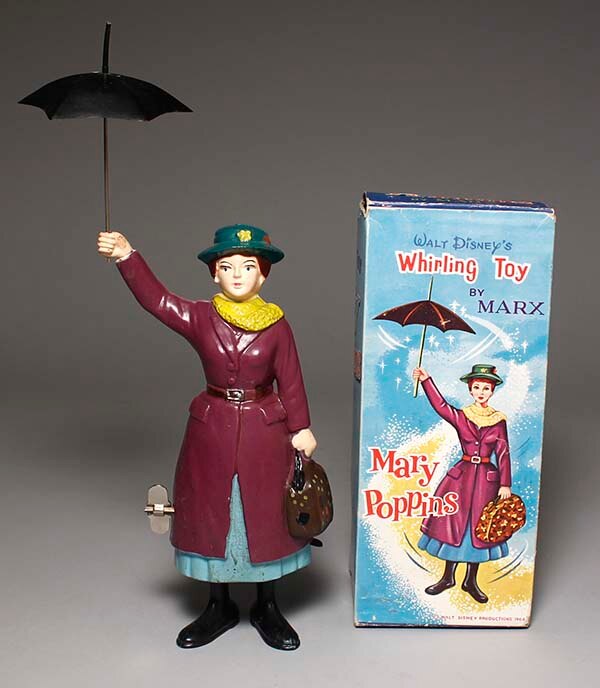 Mary Poppins, whirling toy polystyrene wind-up toy