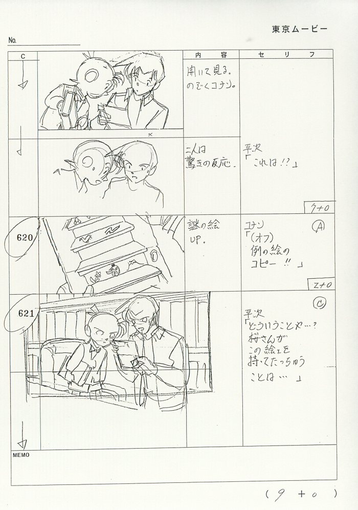 Detective Conan: Crossroad in the Ancient Capital : storyboard