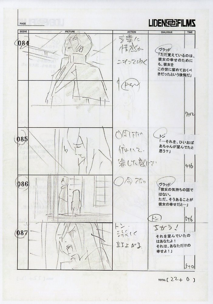 Phantom in the Twilight : storyboard