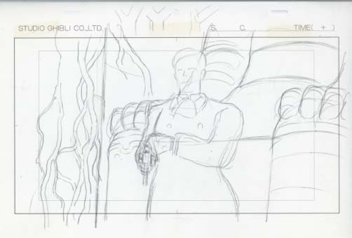 laputa the castle in the sky : rough genga Colonel Muska