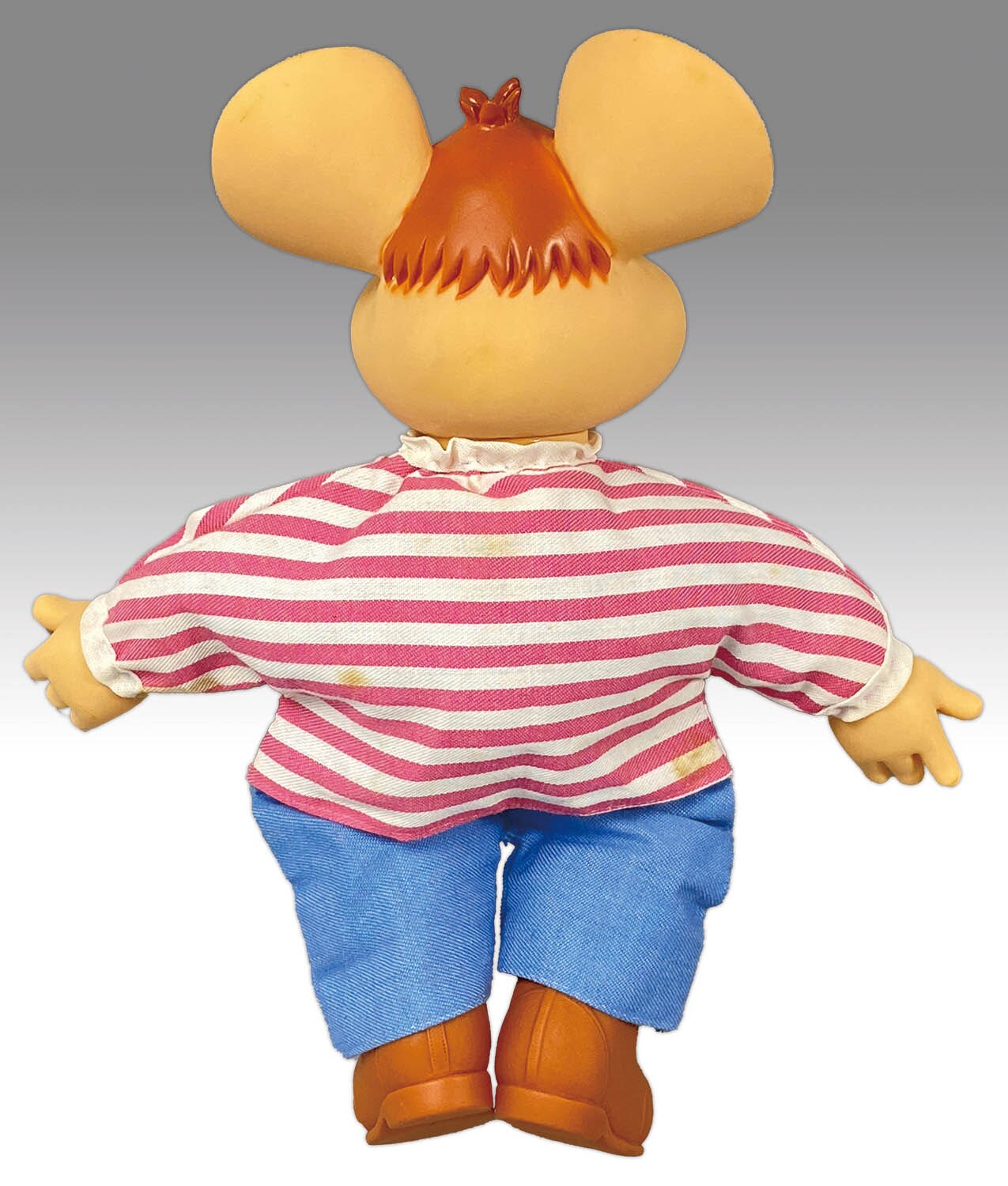Topo Gigio Hand-Puppet Doll with Pink and White Border