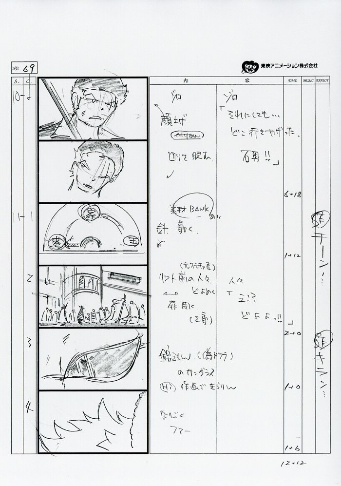 ONE PIECE 絵コンテ