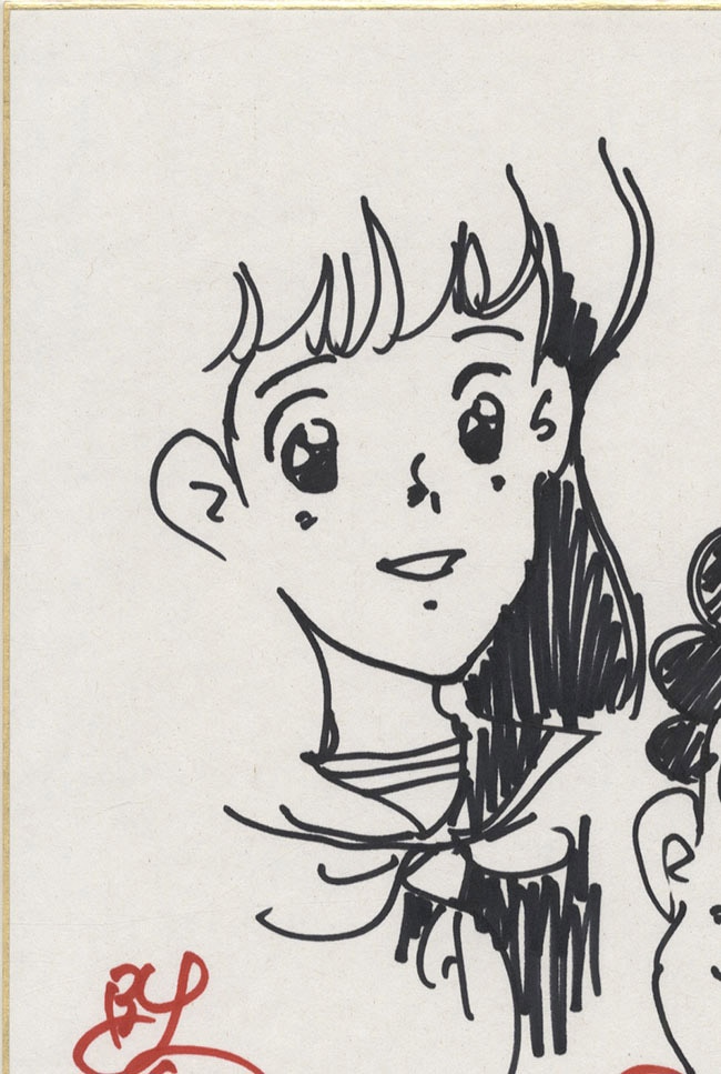 Ishii Isami Hand drawing Shikishi "750 rider"