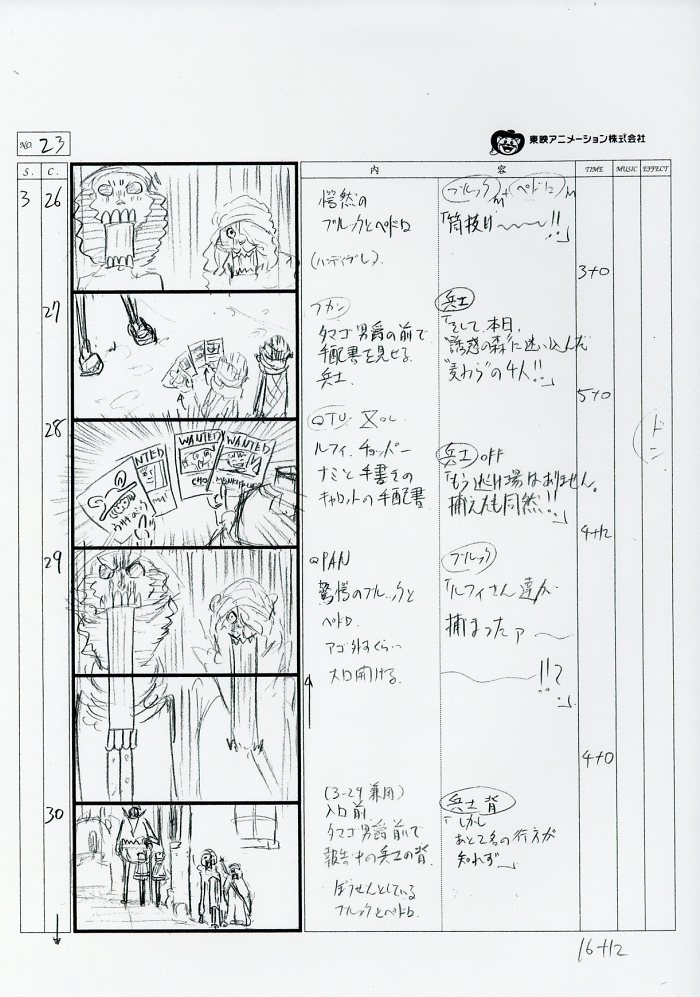 One Piece : storyboard