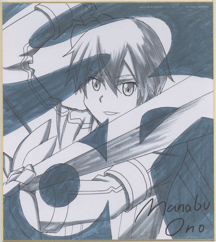 Manabu Ono Color Reproduction Shikishi " Sword Art Online"