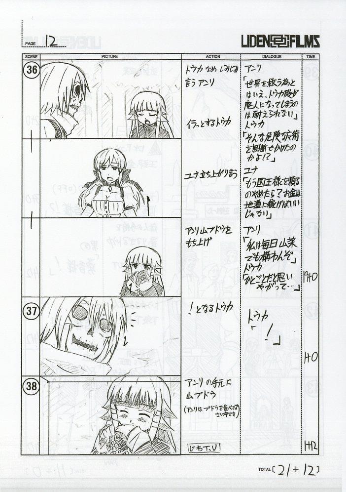The Legendary Hero Is Dead!; storyboard [Production Materials]