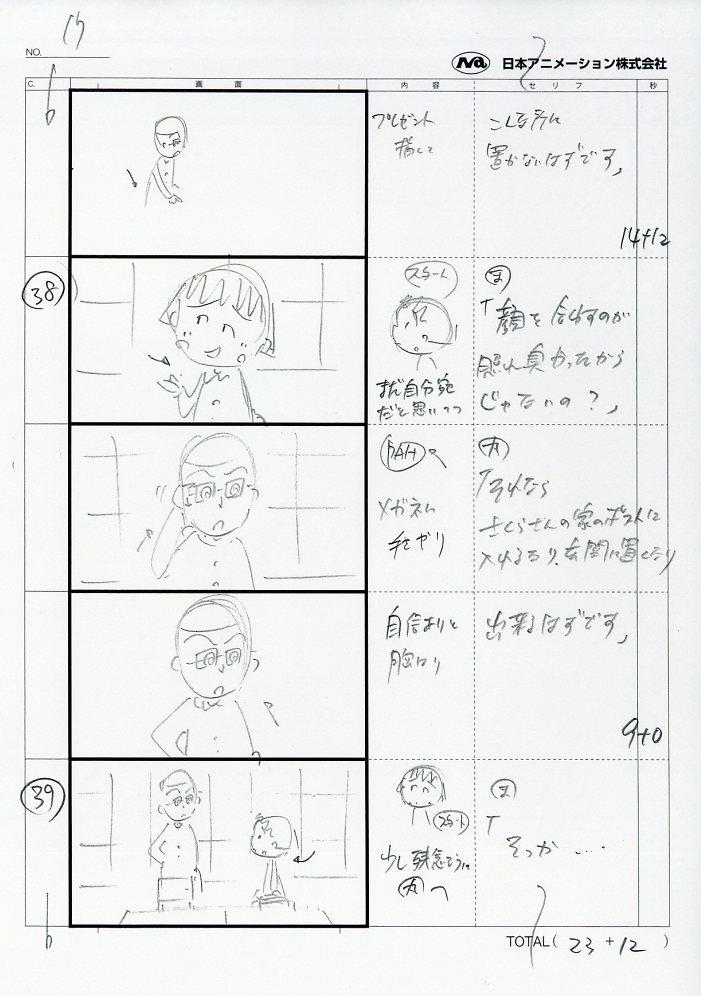 Chibi Maruko-chan; storyboard [Production Materials]