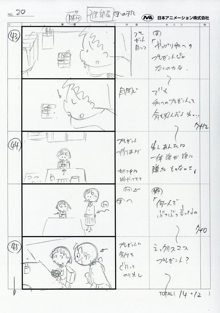 Chibi Maruko-chan; storyboard [Production Materials]