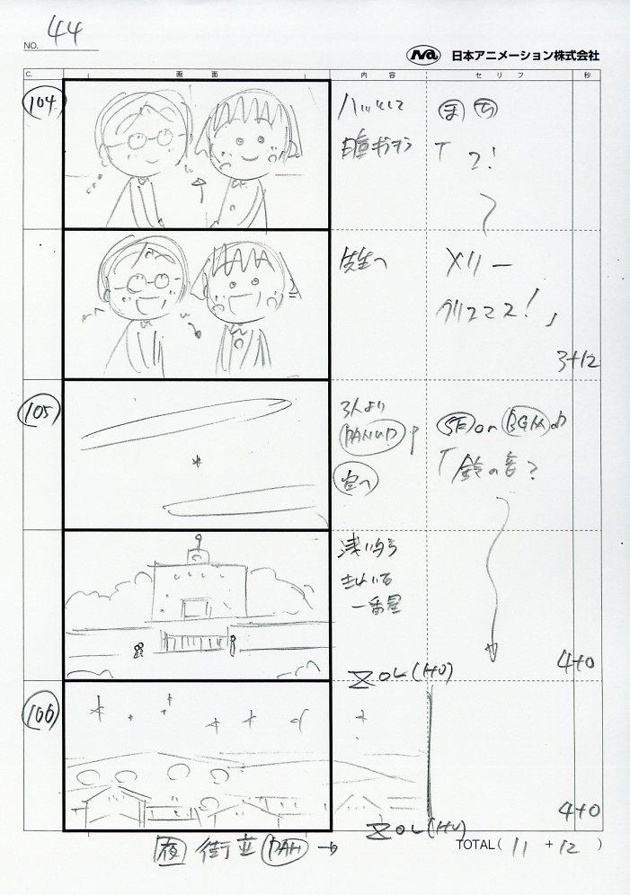Chibi Maruko-chan; storyboard [Production Materials]