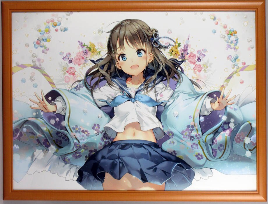 anmi カラー複製イラスト「セーラー服と金平糖」