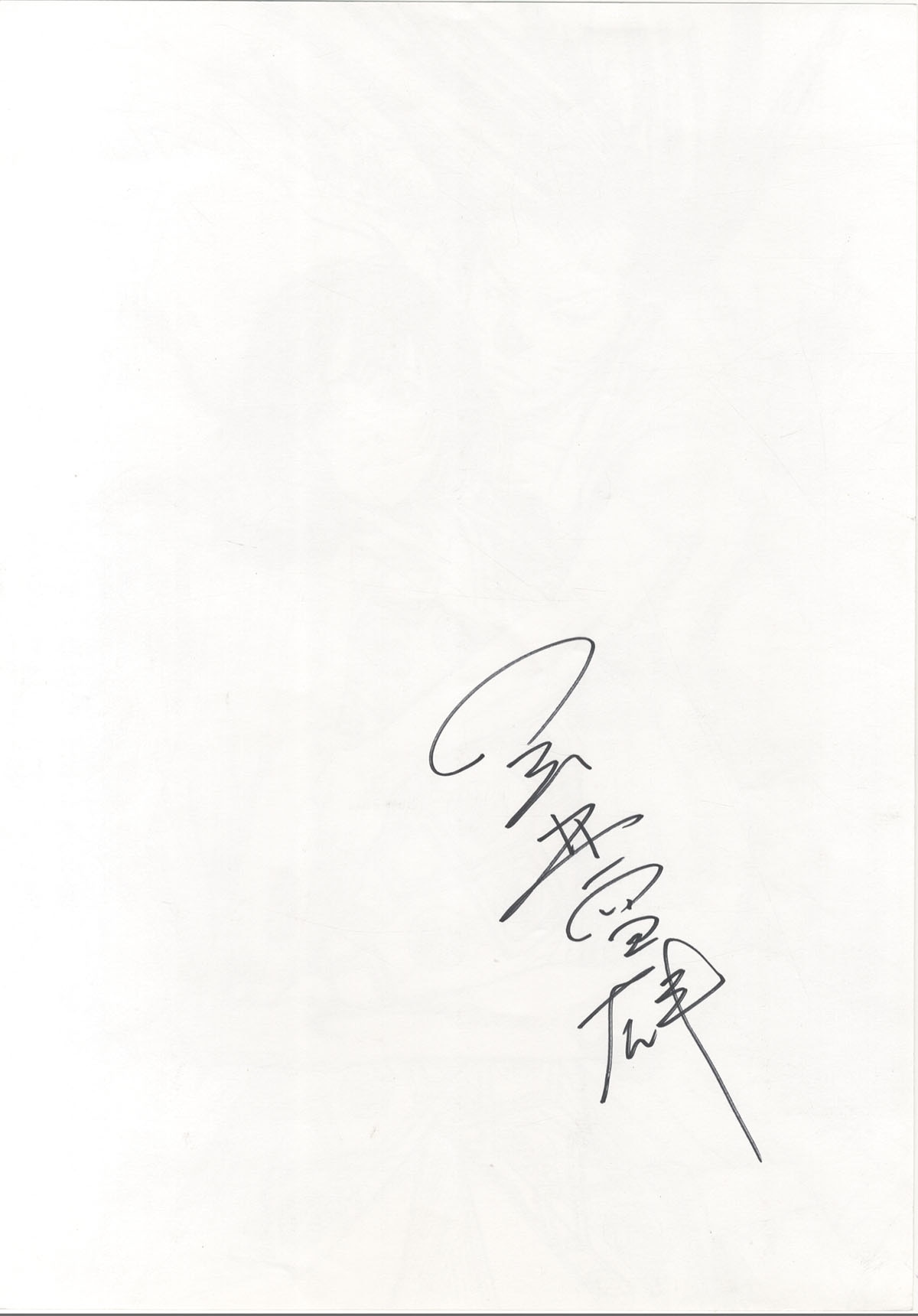 Tamai Yukio Hand drawing flame manuscript + Autograph autographed ...