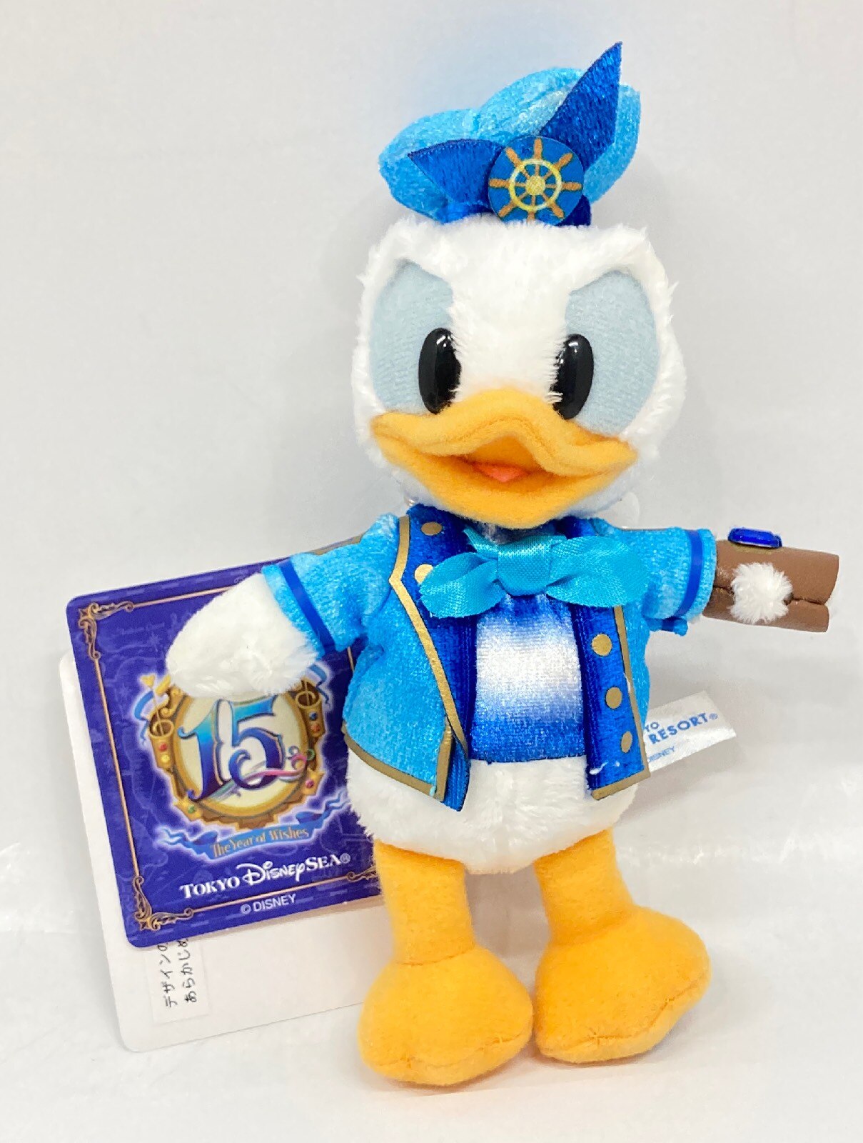 東京ディズニーシー ぬいぐるみバッジ TDS15周年 The Year of Wishes ドナルド(水色) 15周年 | まんだらけ Mandarake