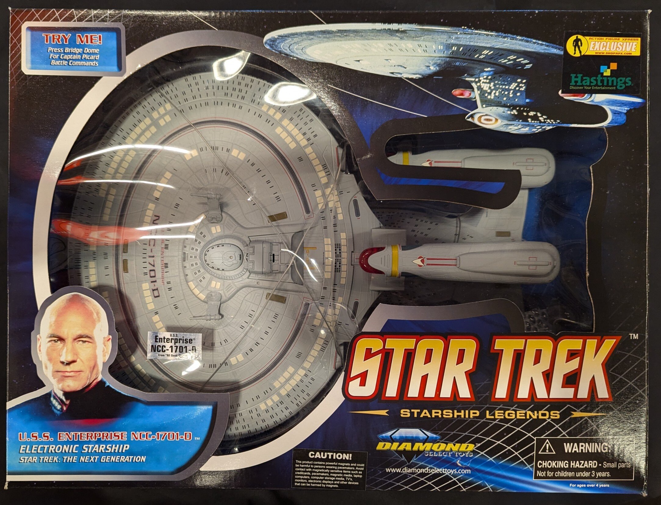 DIAMOND SELECT STARSHIP LEGENDS / ELECTRONIC STARSHIP USS ENTERPRISE NCC-1701-D (FROM ALL GOOD ...