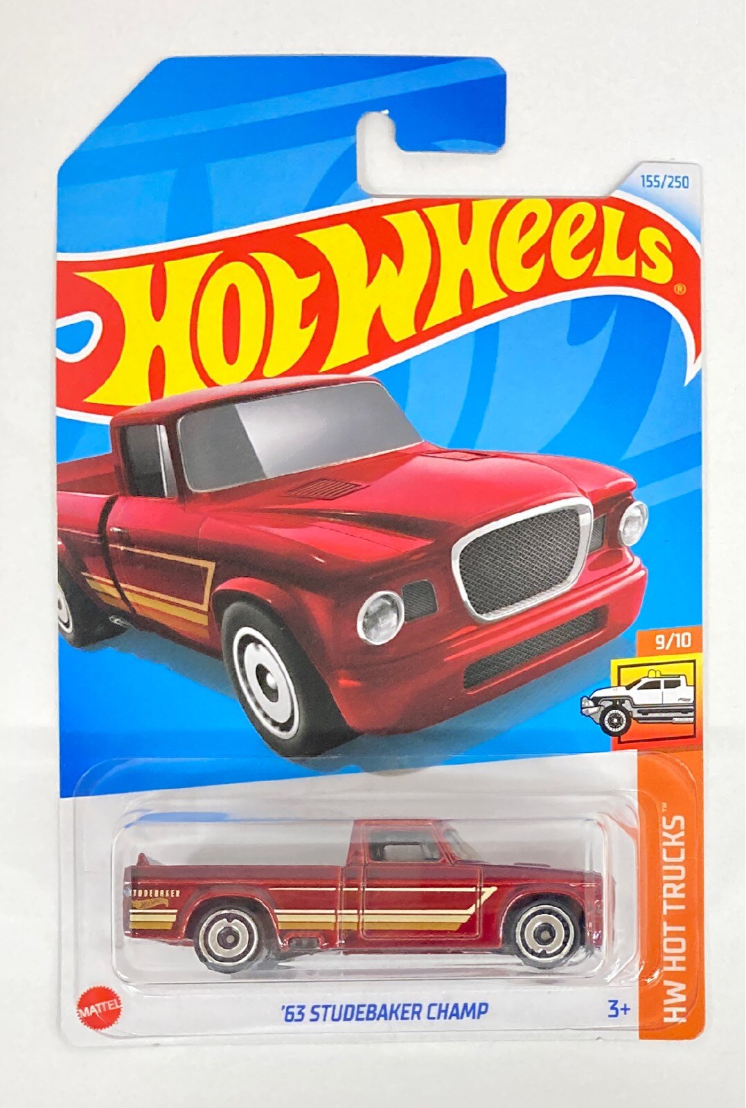MATTEL HW HOT TRUCKS 9/10 HOTWHEELS '63 STUDEBAKER CHAMP レッド 155/250 | まんだらけ Mandarake