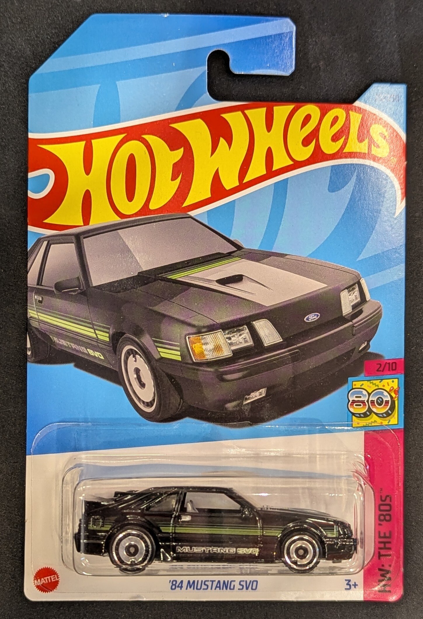 MATTEL HOTWHEELS HW: THE '80S 2/10 HKJ60 '84 MUSTANG SVO/ブラック 25/250 | まんだらけ Mandarake