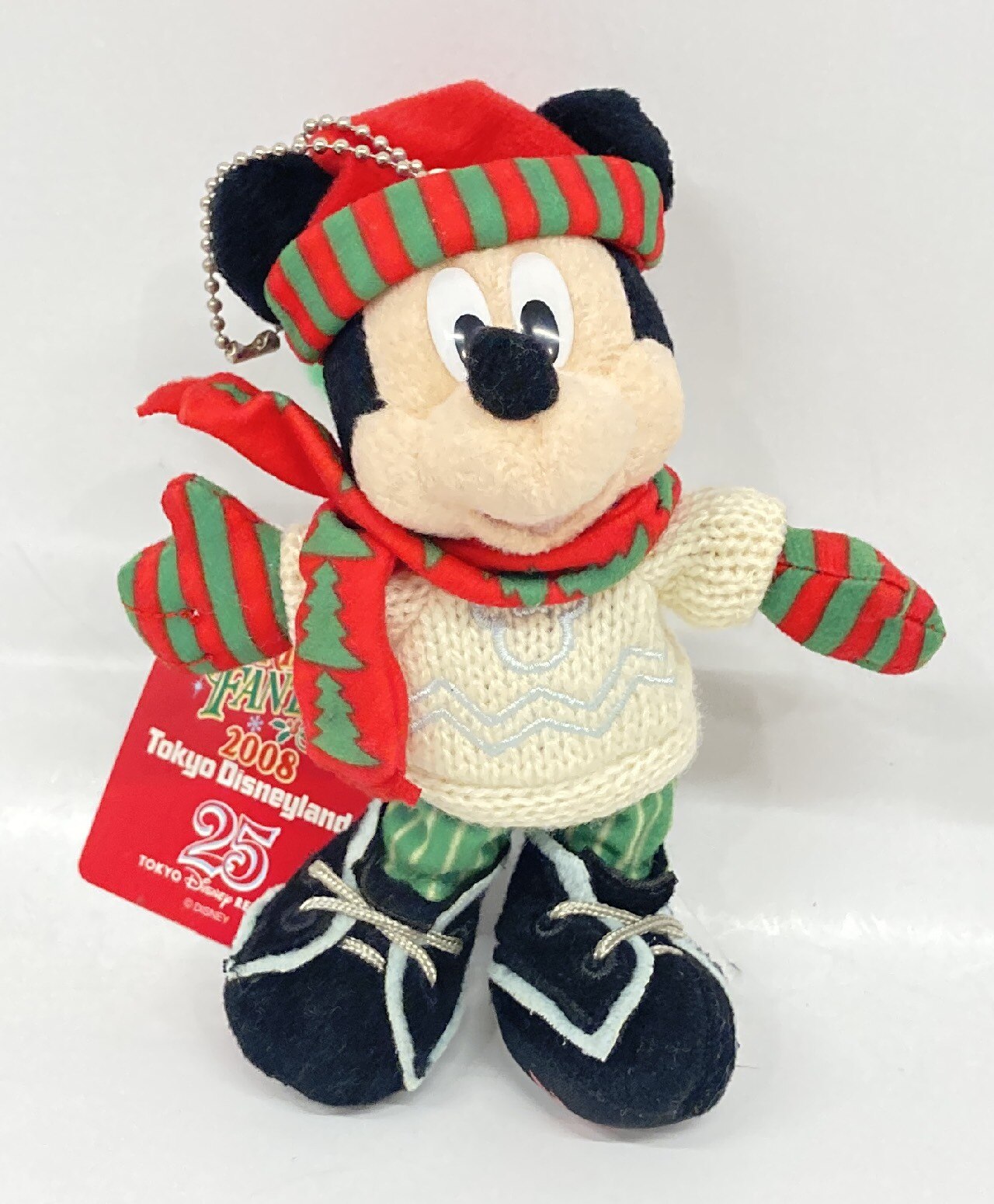 東京ディズニーランド ぬいぐるみバッジ CHRISTMAS FANTASY ミッキー(赤緑白)/Mickey's jolly Snowtime 2008 | まんだらけ Mandarake