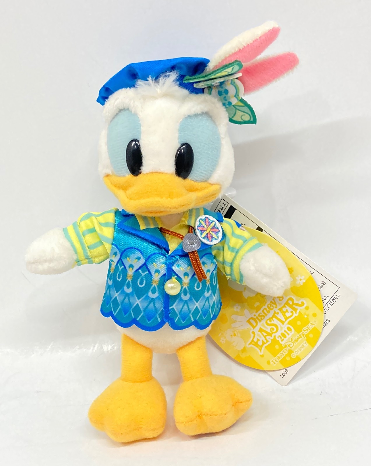 東京ディズニーシー ぬいぐるみバッジ DISNEY'S EASTER ドナルド(青黄/うさ耳)/Tip-Topイースター 2019 | まんだらけ Mandarake