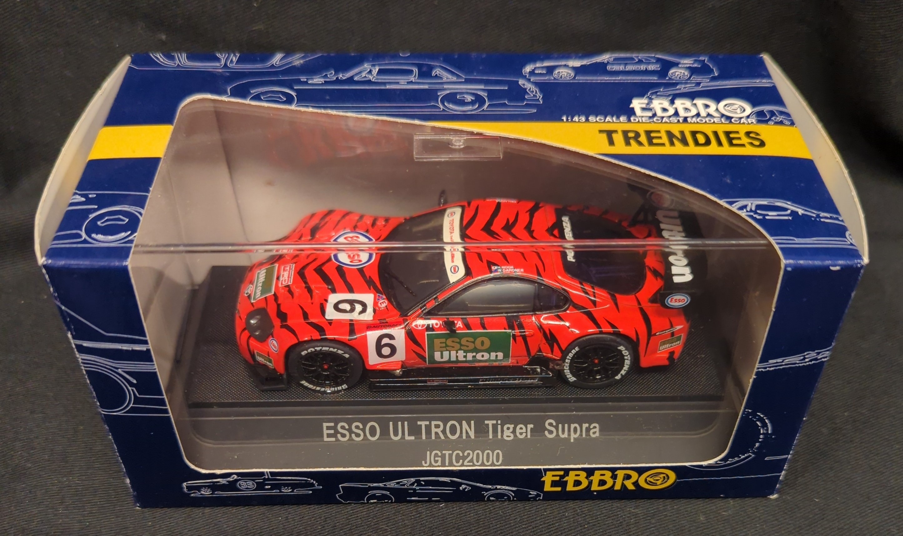 エムエムピー 1/43 EBBRO TRENDIES ESSO ULTRON Tiger Supra JGTC2000 Black 112 ...