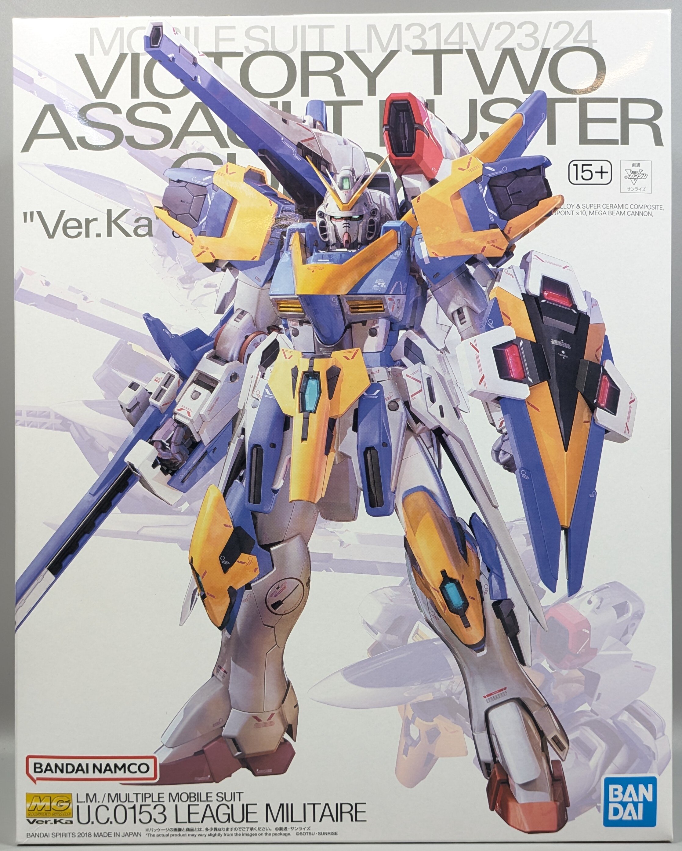 BANDAI SPIRITS MG 1/100 バンダイナムコ版 V2アサルトバスターガンダム Ver.Ka 15+表記 | まんだらけ Mandarake