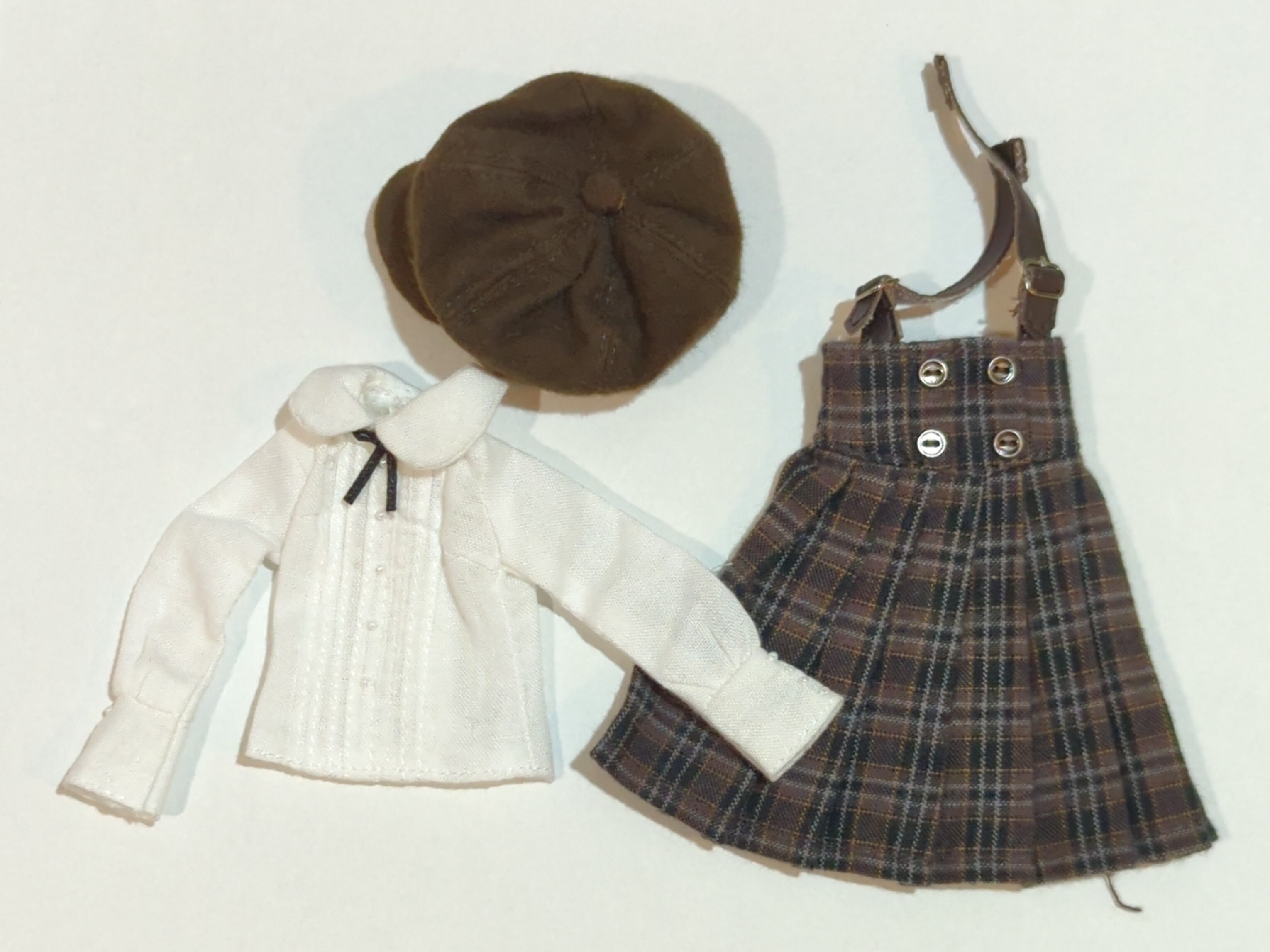 アゾン ピュアニーモ衣装 こもれび森のお洋服屋さん PNSおめかしコルセット プリーツスカートセット ダークブラウンチェック | まんだらけ Mandarake