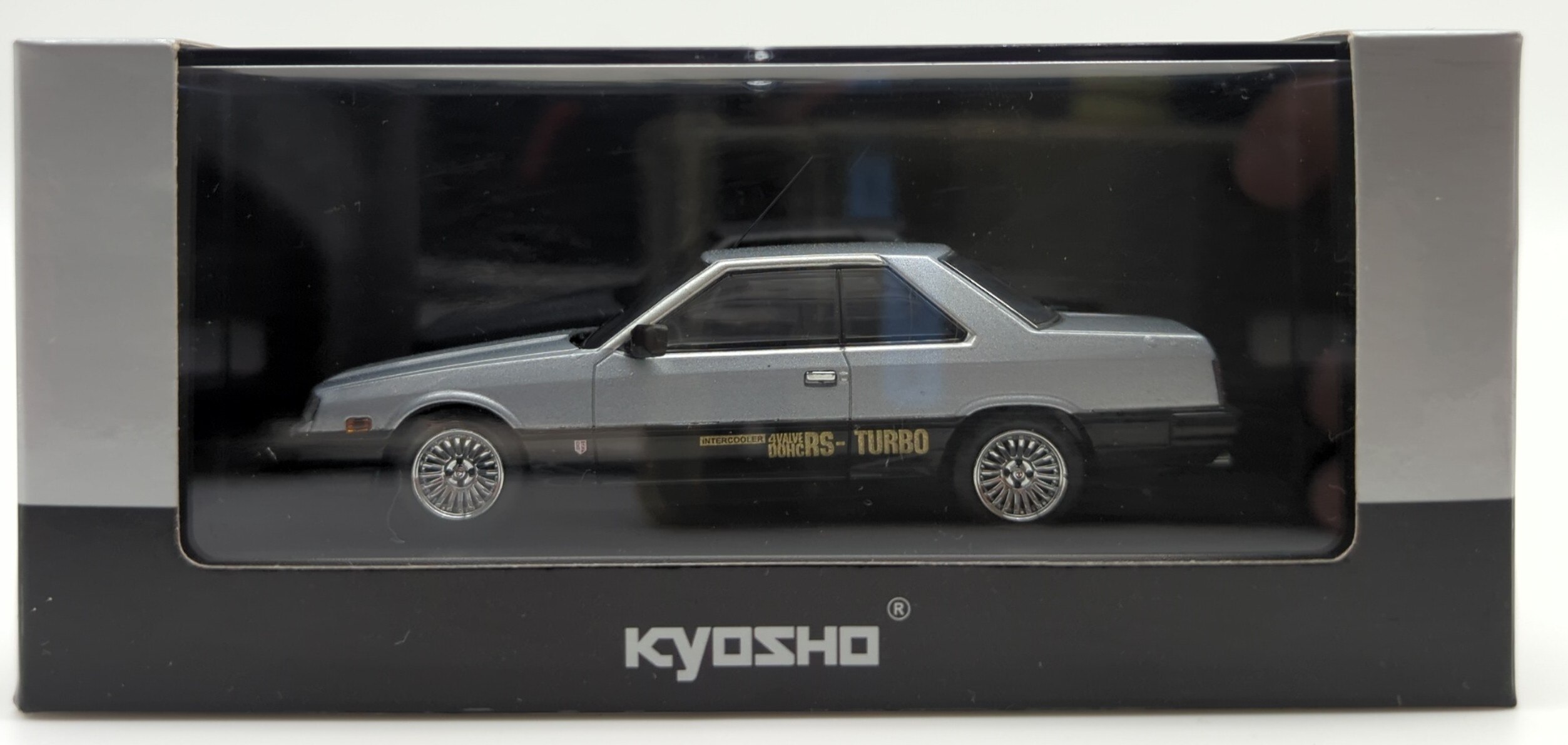 京商 1/43 NISSAN SKYLINE 2000RS-X TURBO C (KDR30) Silver/Black 03601S ...