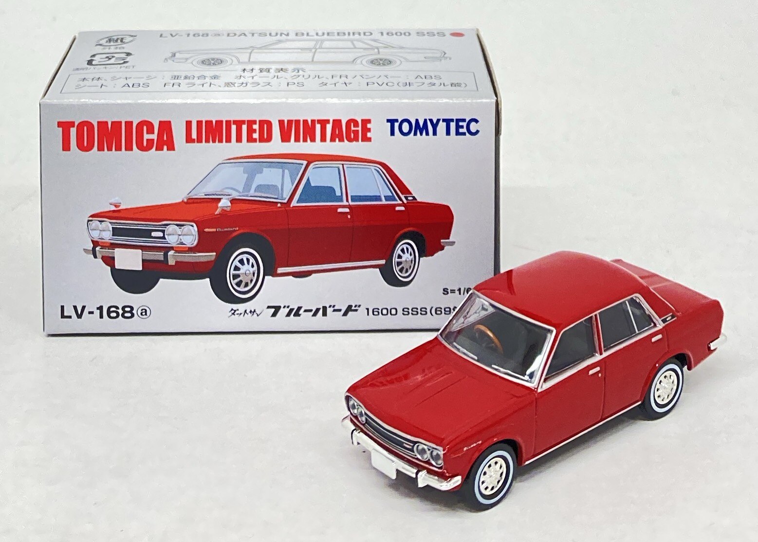 トミーテック TOMICA LIMITED VINTAGE ブルーバードSSS 1600 SSS(69年式）（赤） LV-168a | まんだらけ Mandarake