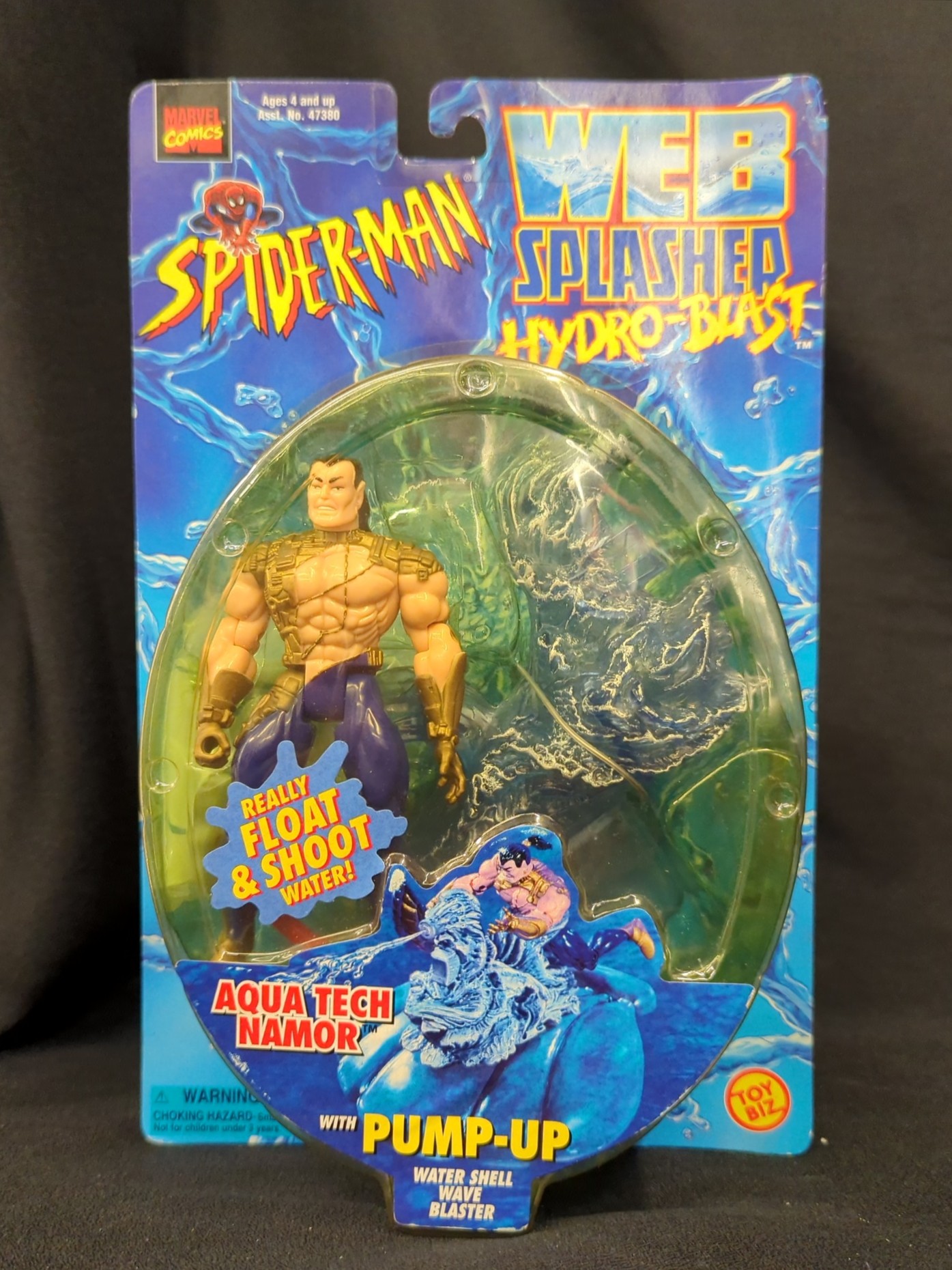 TOYBIZ SM WEB SPLASHER HYDRO-BLAST AQURE TECH NAMOR 47383 | まんだらけ Mandarake