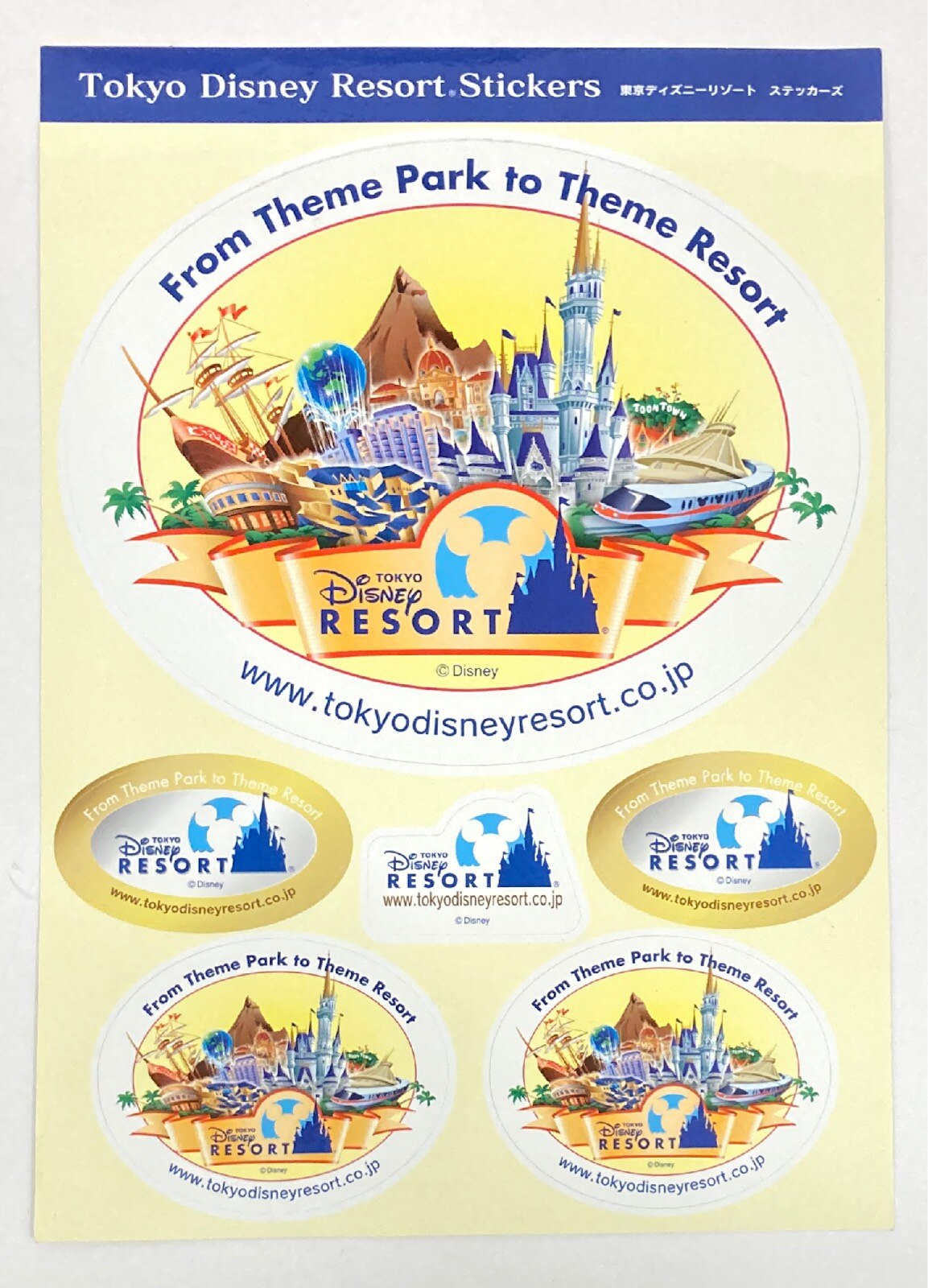 東京ディズニーシー Stickers Cast Member Exclusive From Theme Park to Theme Resort | まんだらけ Mandarake