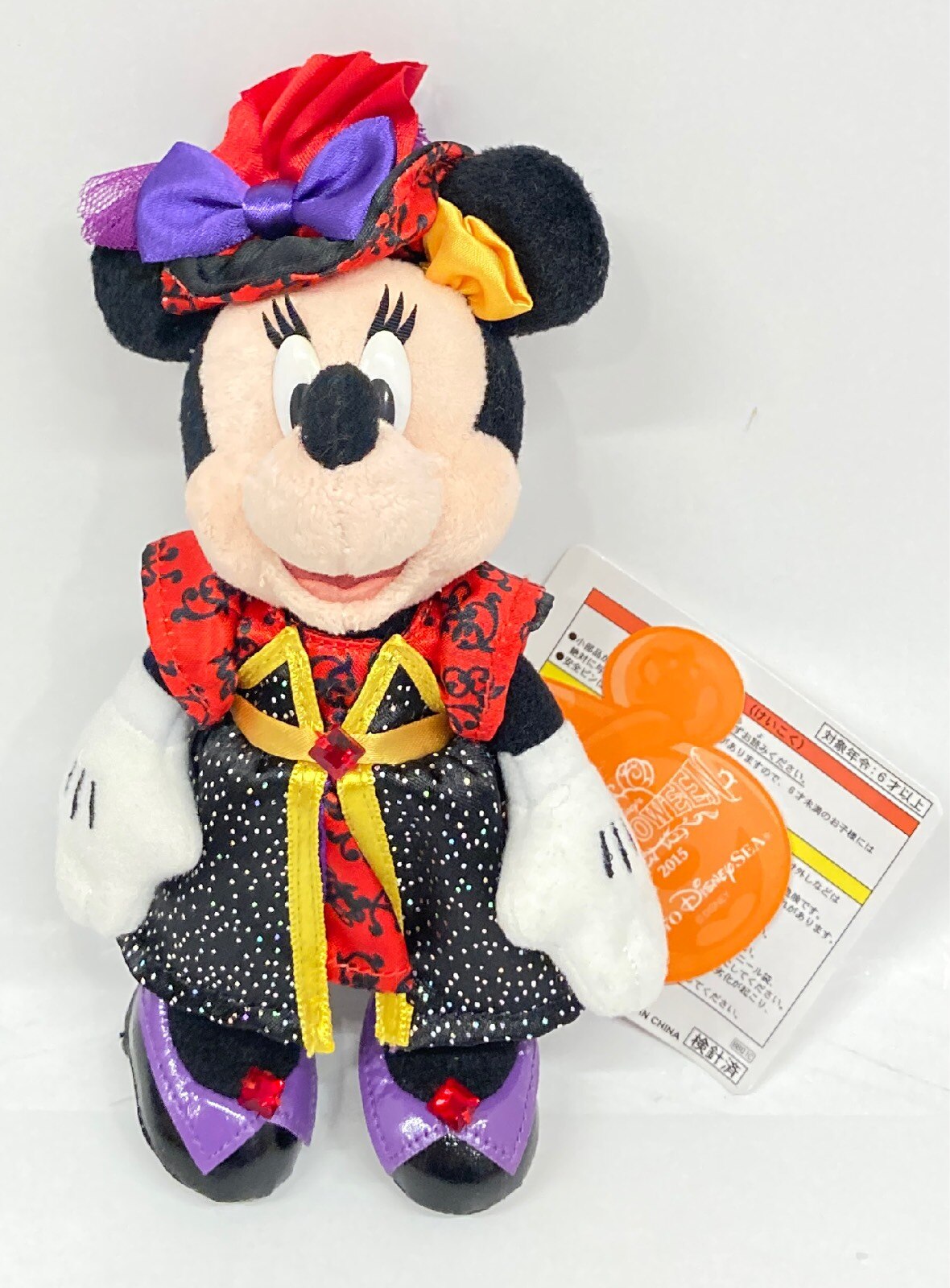 東京ディズニーシー ぬいぐるみバッジ DISNEY'S HALLOWEEN ミニー(黒赤)/The Villains World 2015 | まんだらけ Mandarake