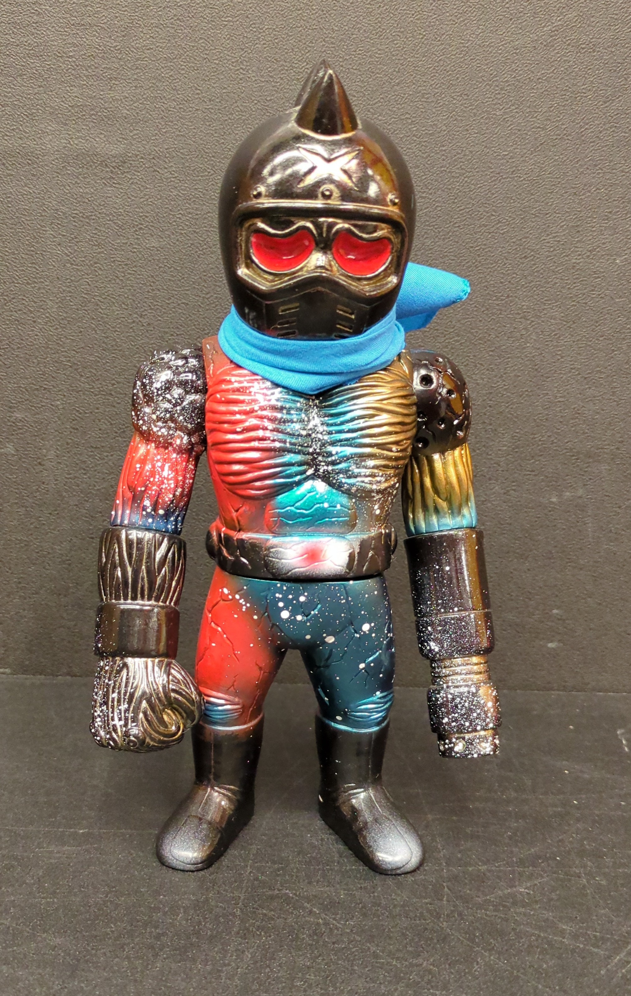 REALHEAD Ghost Cider III Head Ara-nami Black molding/Blue muffler | Mandarake Online Shop