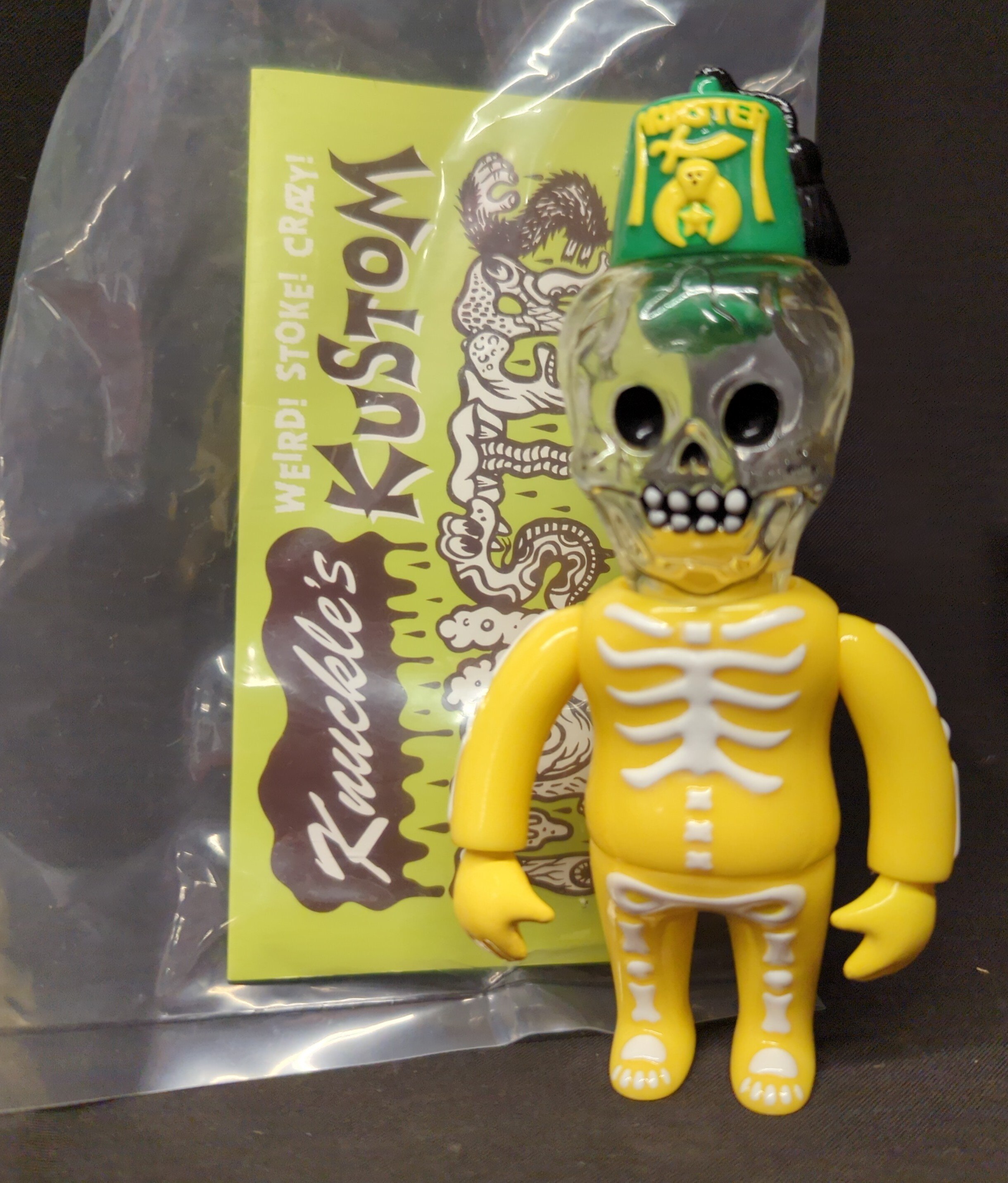 HEAD LOCK STUDIO KNUCKLE'S KUSTOM MONSTERS MINI BONE HEAD 頭クリア成型/体黄色成型 | まんだらけ Mandarake