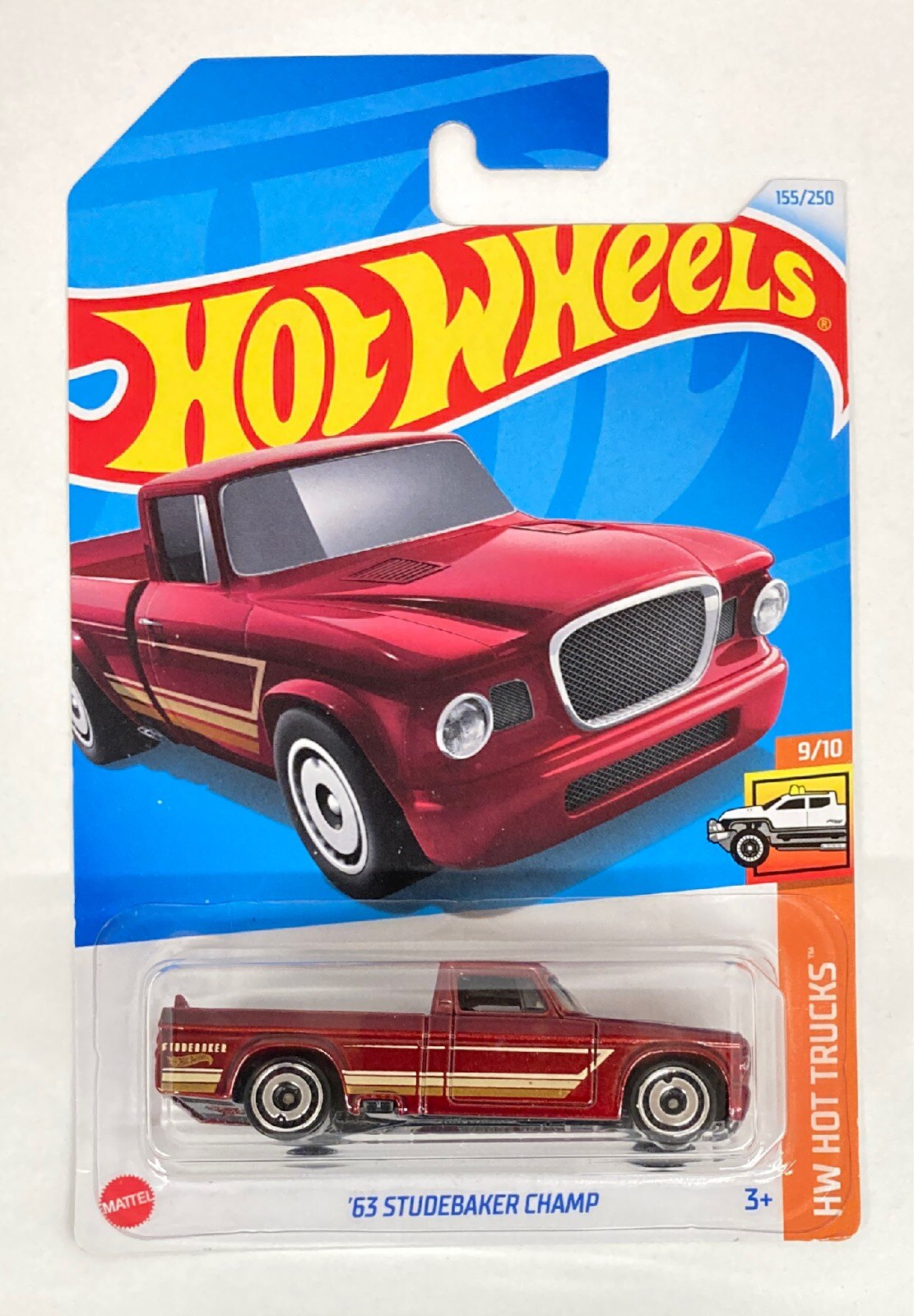 MATTEL HW HOT TRUCKS 9/10 HOTWHEELS '63 STUDEBAKER CHAMP レッド 155/250 | まんだらけ Mandarake