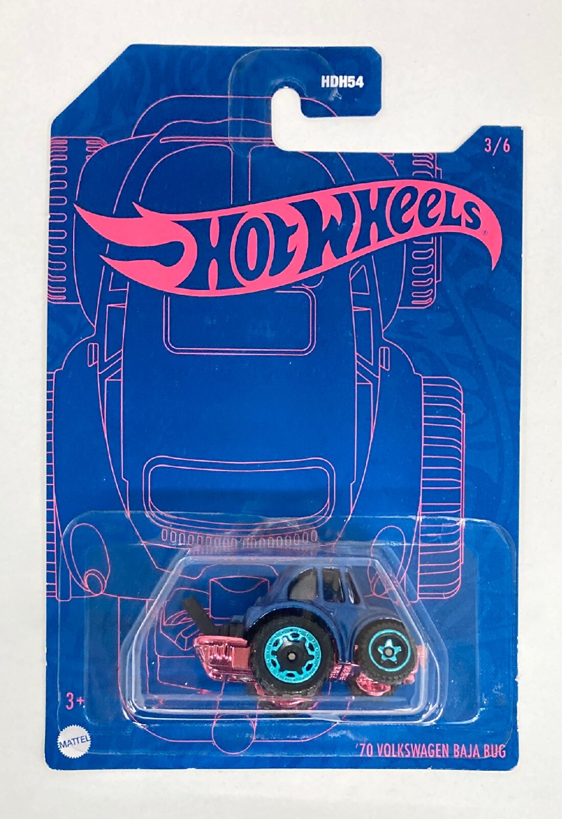 MATTEL 54th ANNIVERSARY SERIES - BLUE & PINK WAVE 2 HOTWHEELS '70 VOLKSWAGEN BAJA BUG 3/6 ...