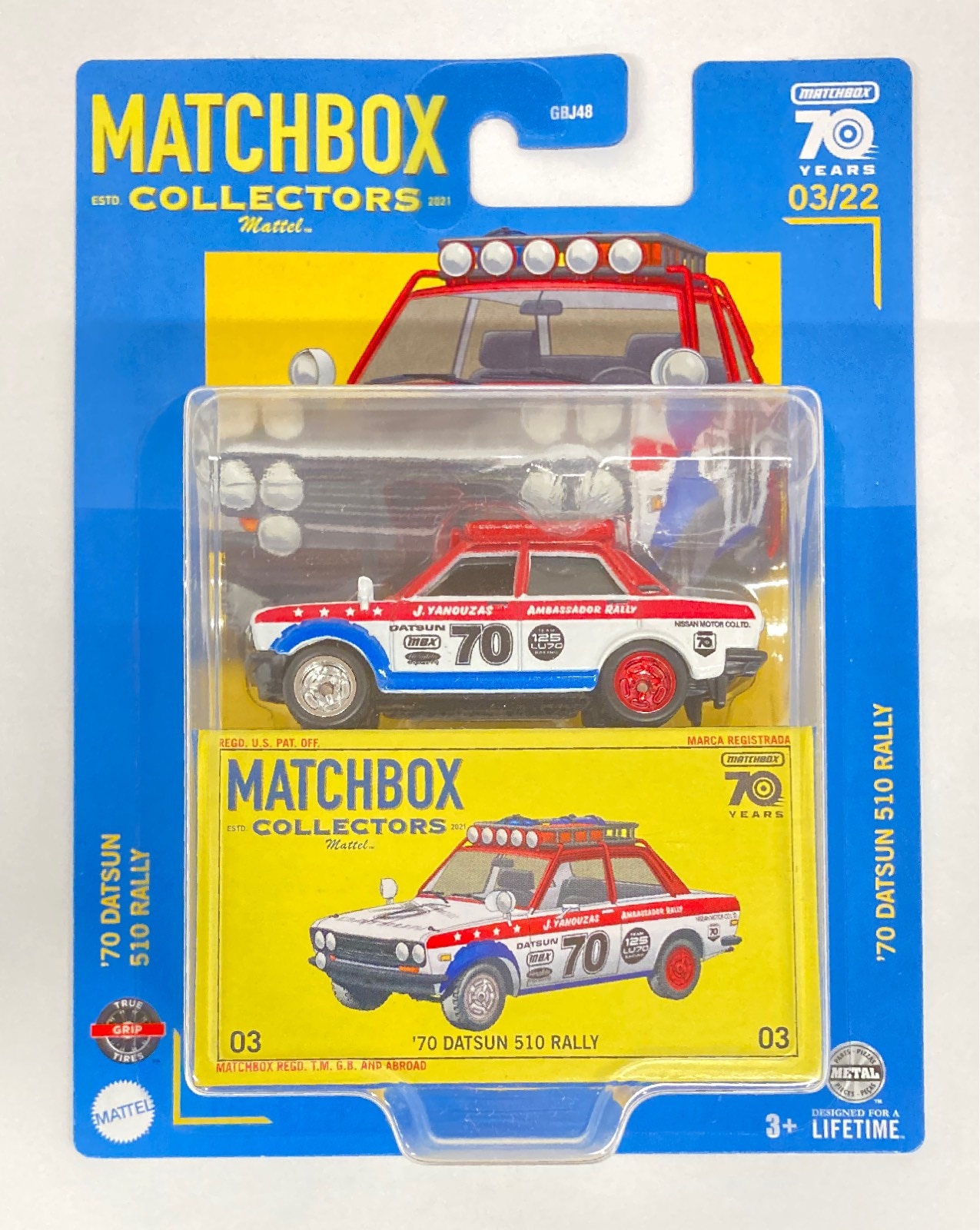 MATTEL MATCHBOX '70 DATSUN 510 RALLY 3/22 | まんだらけ Mandarake