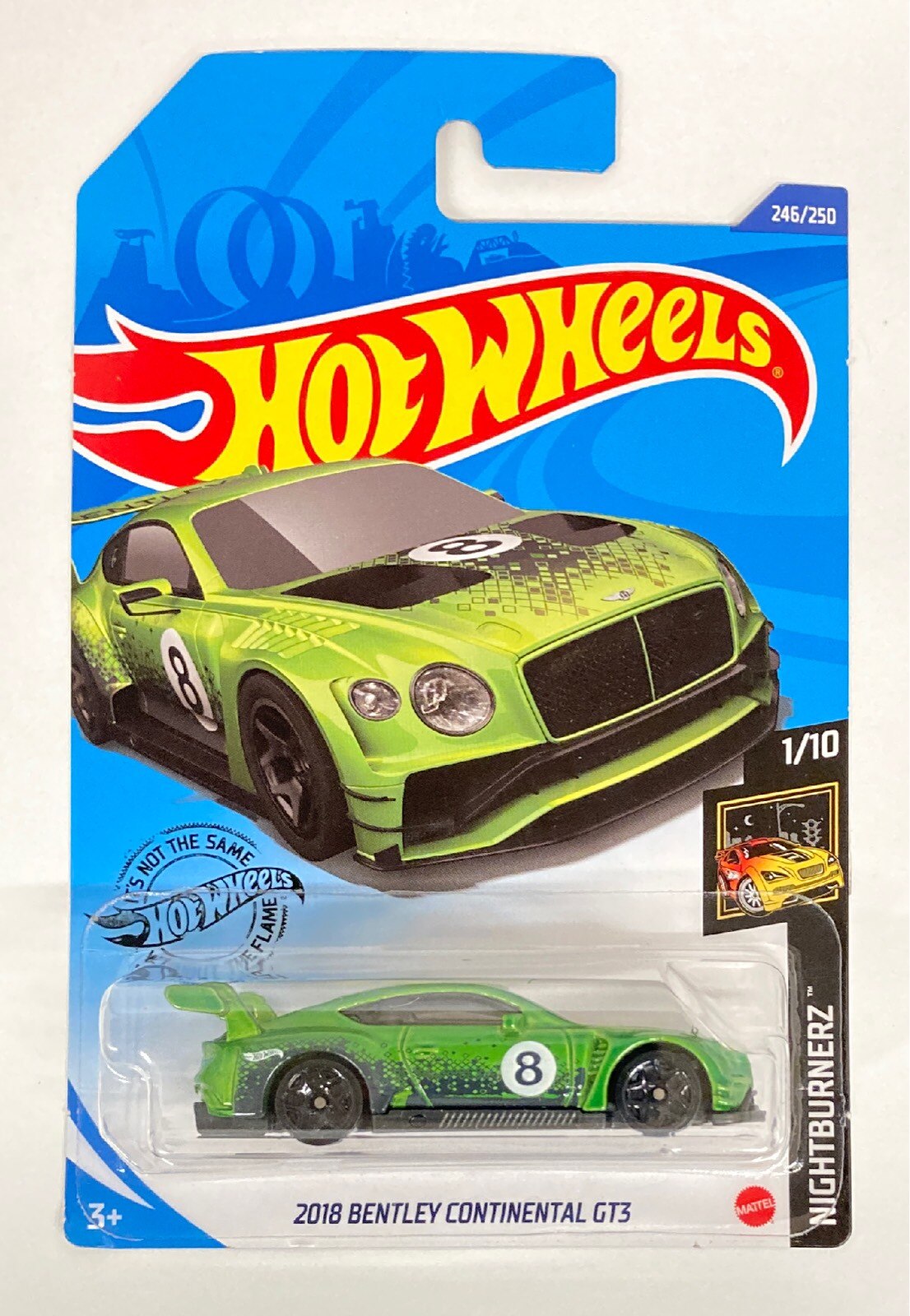 MATTEL NIGHTBURNERZ 1/10 HOTWHEELS 2018 BENTLEY CONTINENTAL GT3 #8/グリーン 246/250 | まんだらけ Mandarake