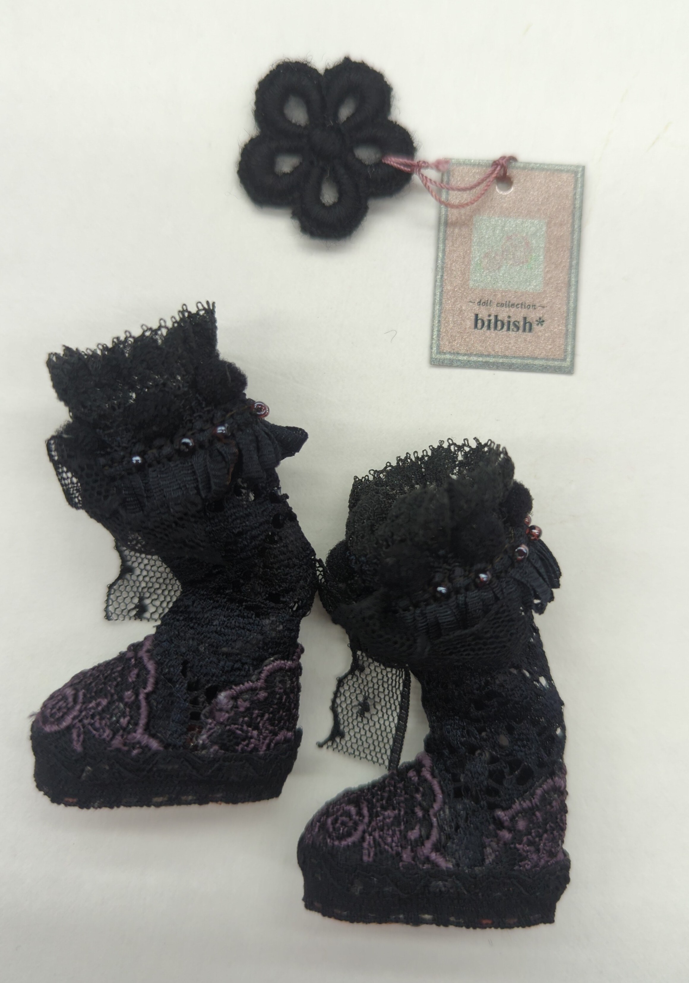 bibishさん ディーラー製ドール用衣装 ネオブライスサイズ 黒のレースブーツ | まんだらけ Mandarake