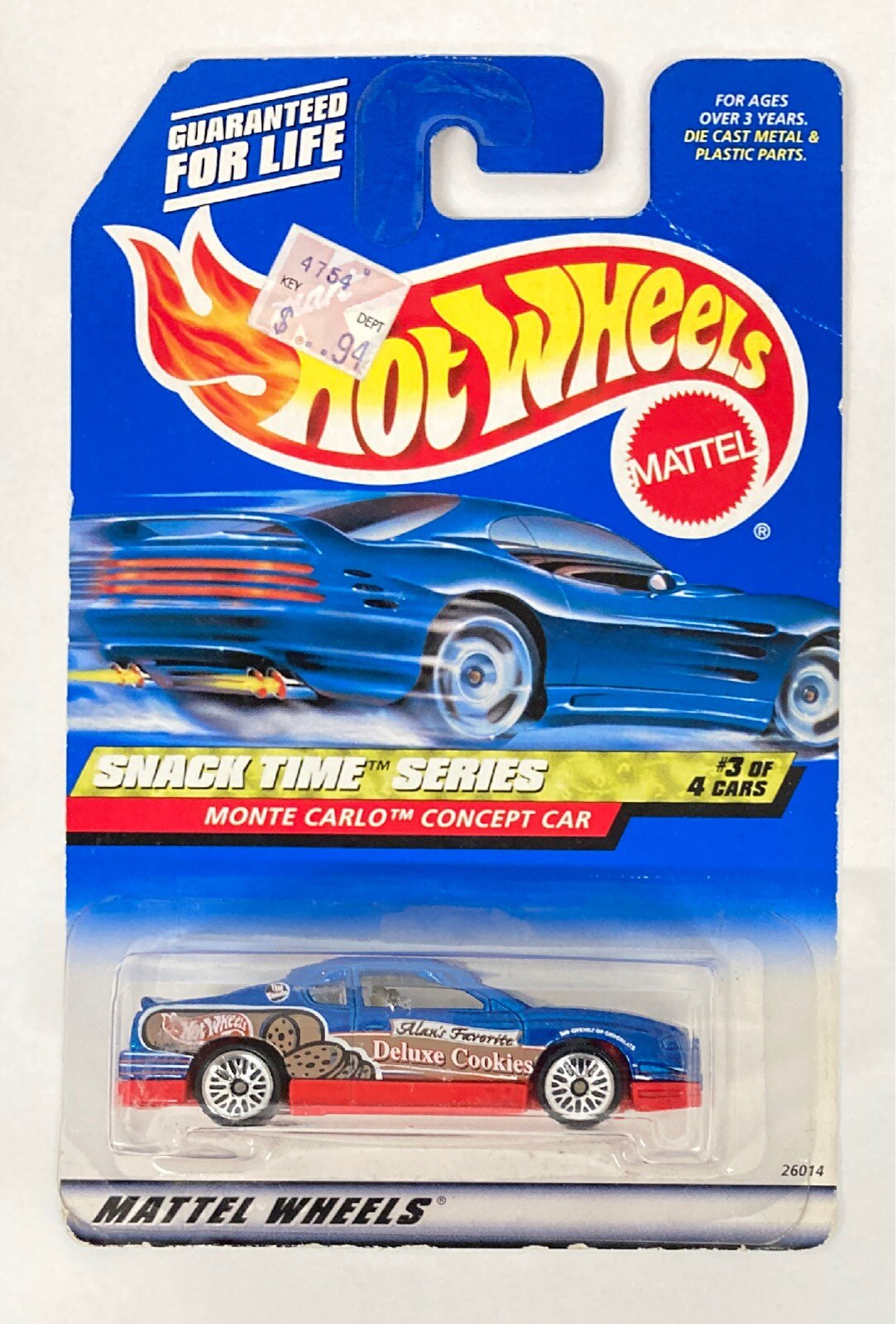MATTEL SNACK TIME SERIES 3/4 HOT WHEELS MONTE CARLO CONCEPT CAR #015 | まんだらけ Mandarake