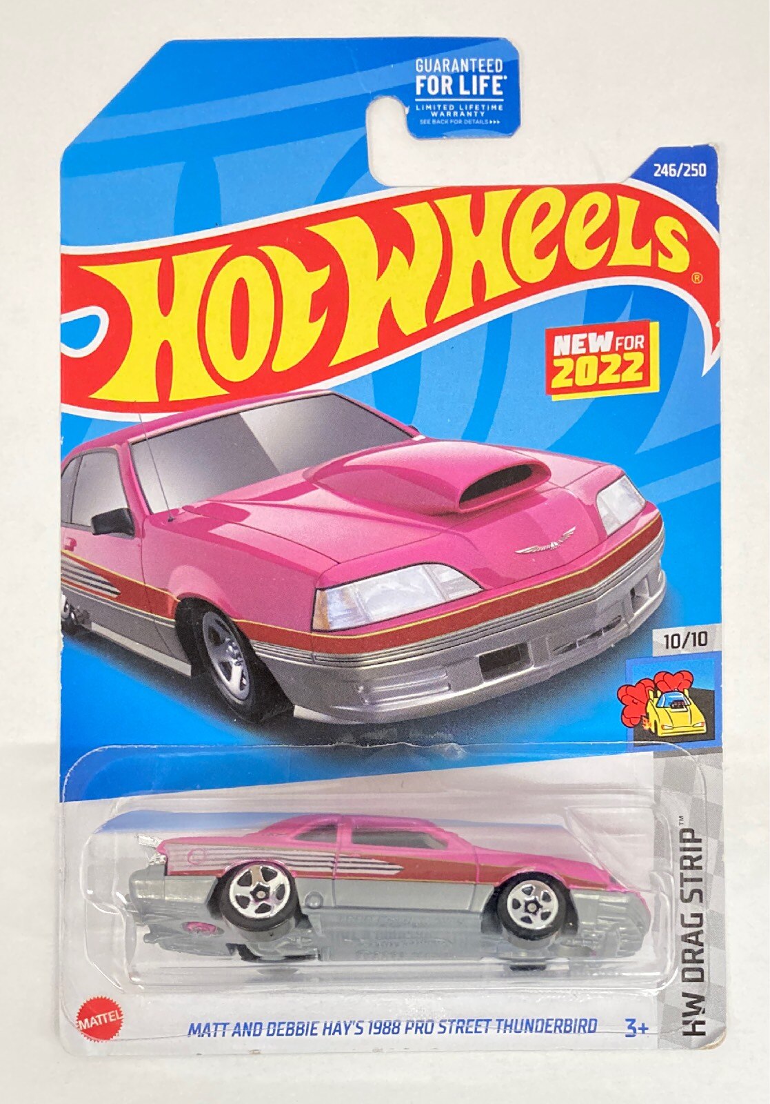 MATTEL HW DRAG STRIP 10/10 HOTWHEELS MATT AND DEBBIE HAY'S 1988 PRO STREET THUNDERBIRD ピンク 246/ ...